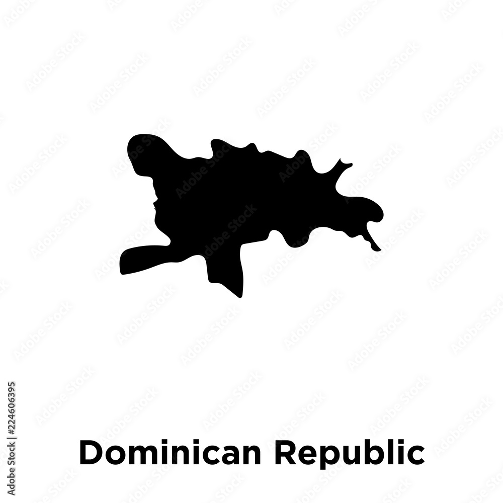 dominican republic map icon vector isolated on white background, logo ...
