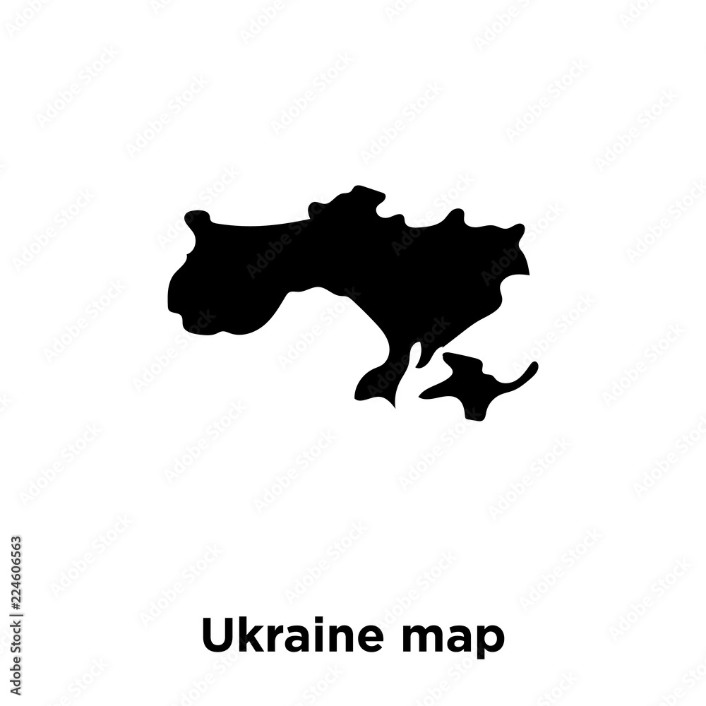 ukraine map icon vector isolated on white background, logo concept of ...
