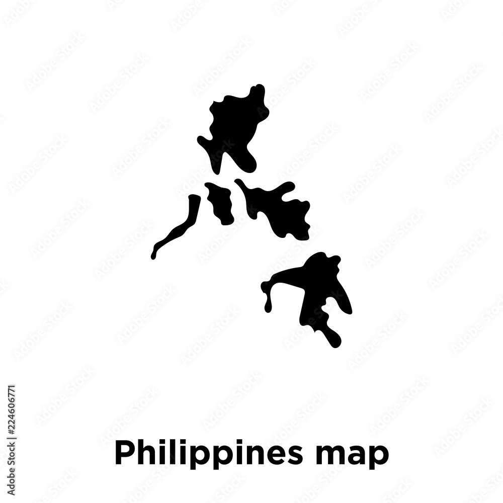 philippines map icon vector isolated on white background, logo concept ...