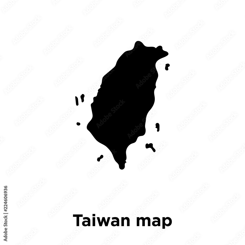 taiwan map icon vector isolated on white background, logo concept of ...