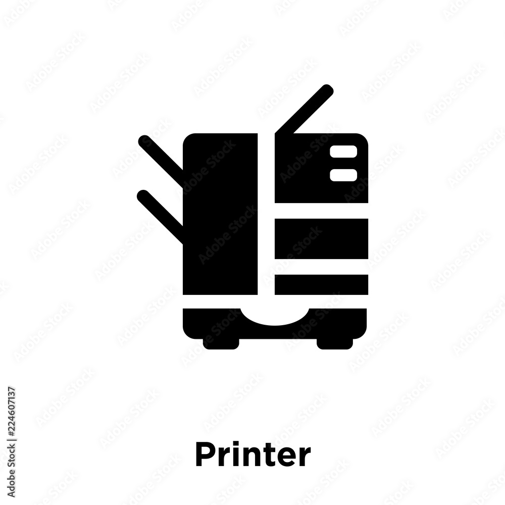 printer icon vector isolated on white background, logo concept of ...