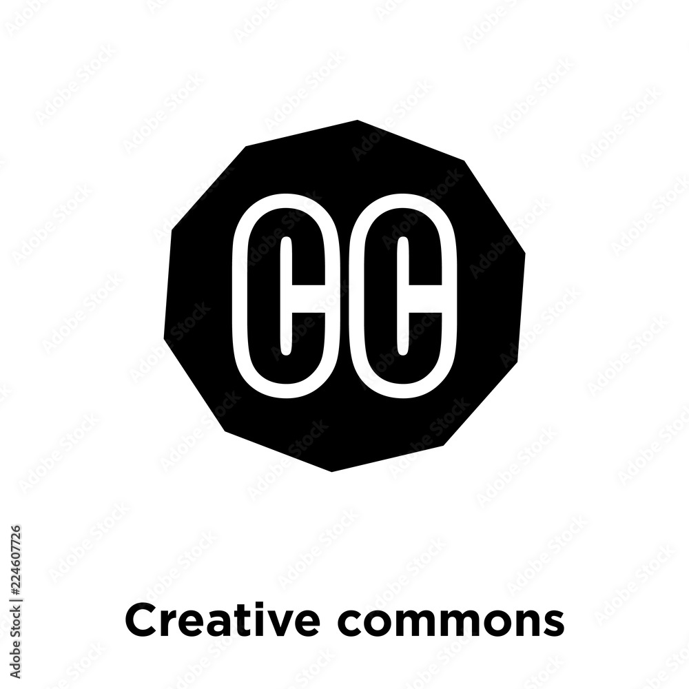 creative commons icon vector isolated on white background, logo concept ...