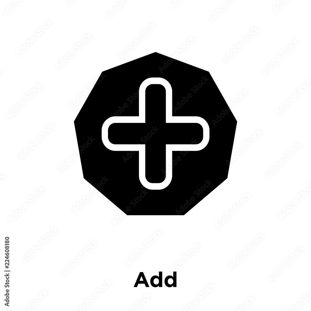 Add Icon Black Background