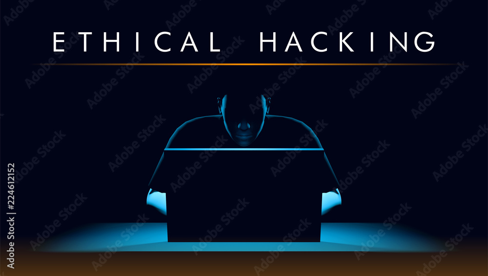 Ethical hacking concept 3d illustration Stock Illustration | Adobe Stock