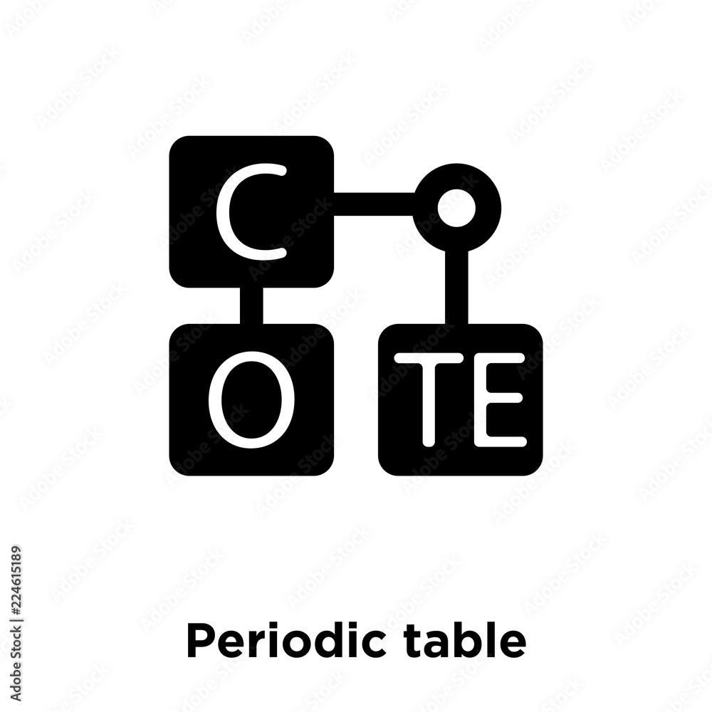periodic table icon vector isolated on white background, logo concept ...
