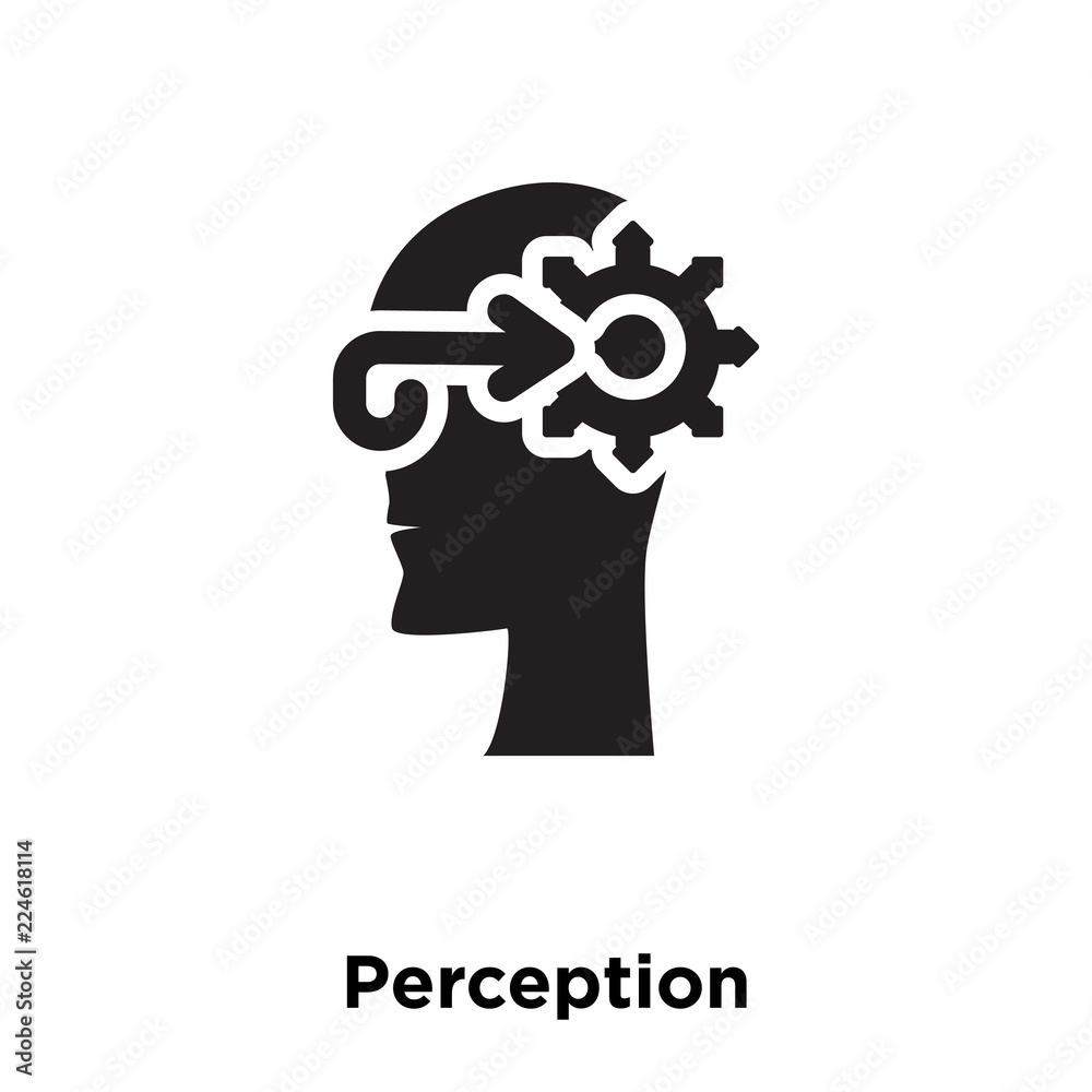 perception icon vector isolated on white background, logo concept of ...