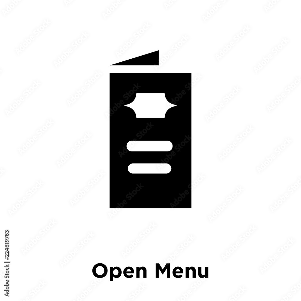 open menu icon vector isolated on white background, logo concept of ...