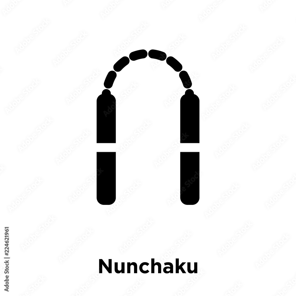 nunchaku icon vector isolated on white background, logo concept of nunchaku sign on transparent ...