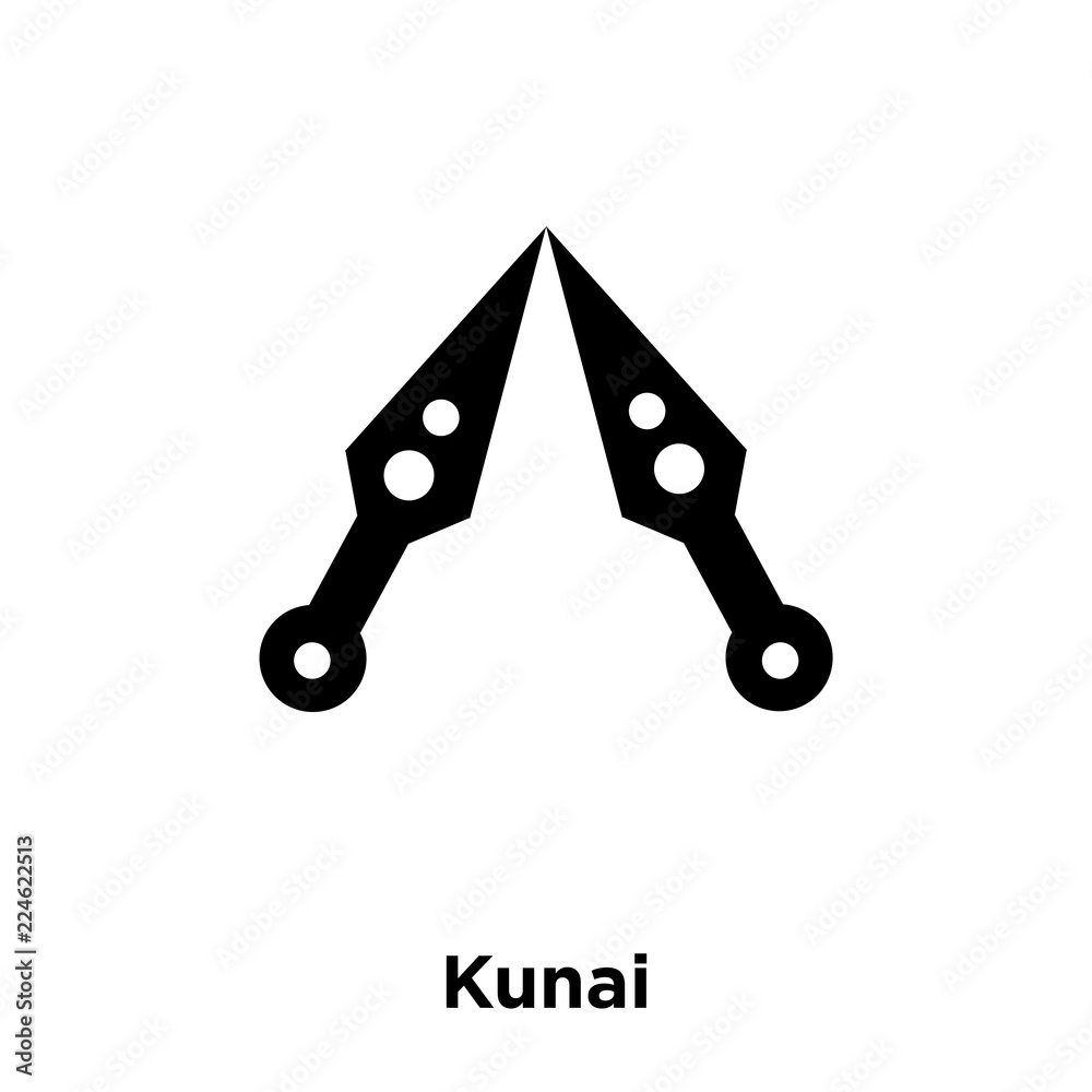 kunai icon vector isolated on white background, logo concept of kunai ...