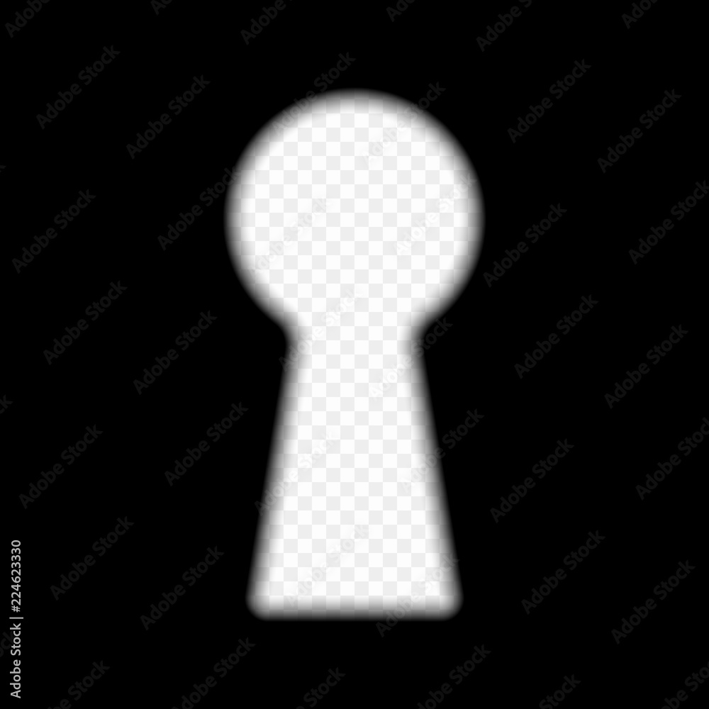 Light keyhole isolated on a transparent background. Concept is the key ...