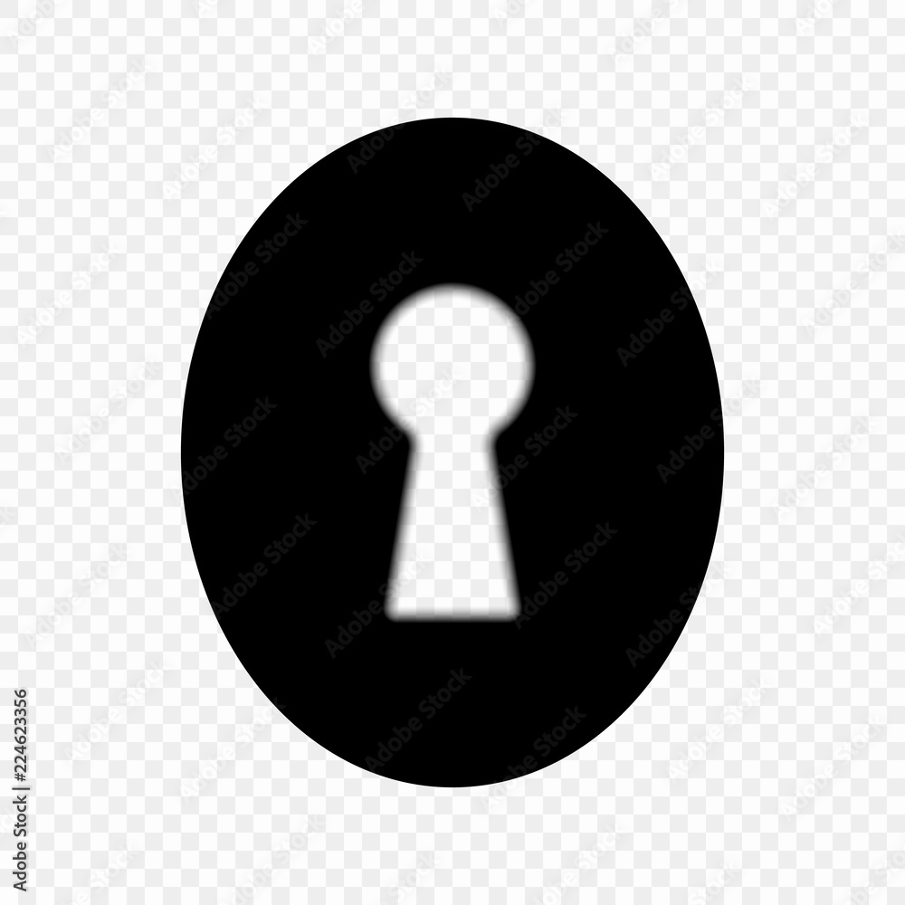 Keyhole light on isolated transparent background, icon. Concept is the ...