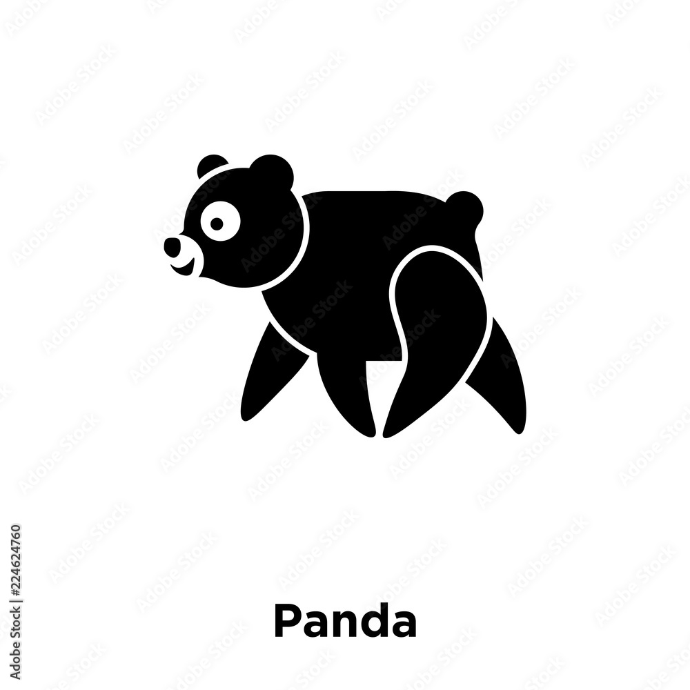 Vecteur Stock panda icon vector isolated on white background, logo ...