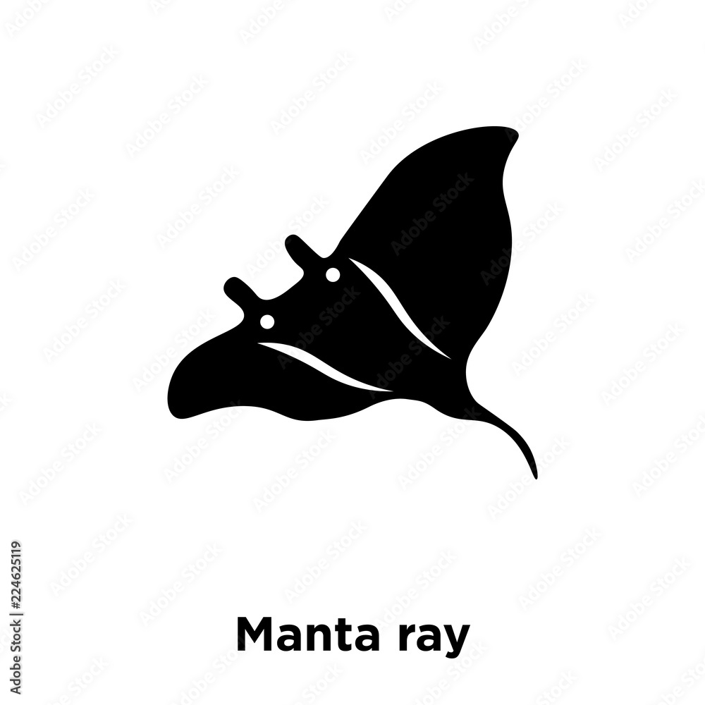 manta ray icon vector isolated on white background, logo concept of ...
