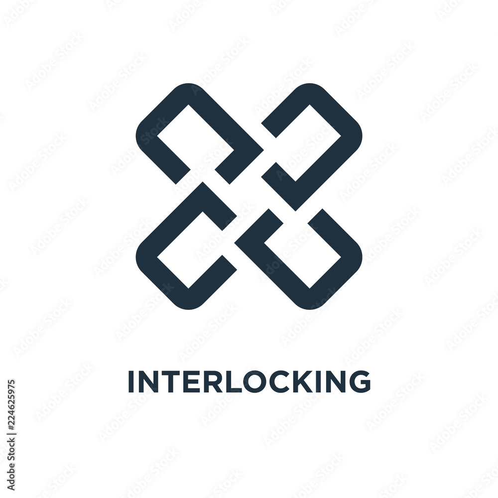 interlocking icon Stock Vector | Adobe Stock