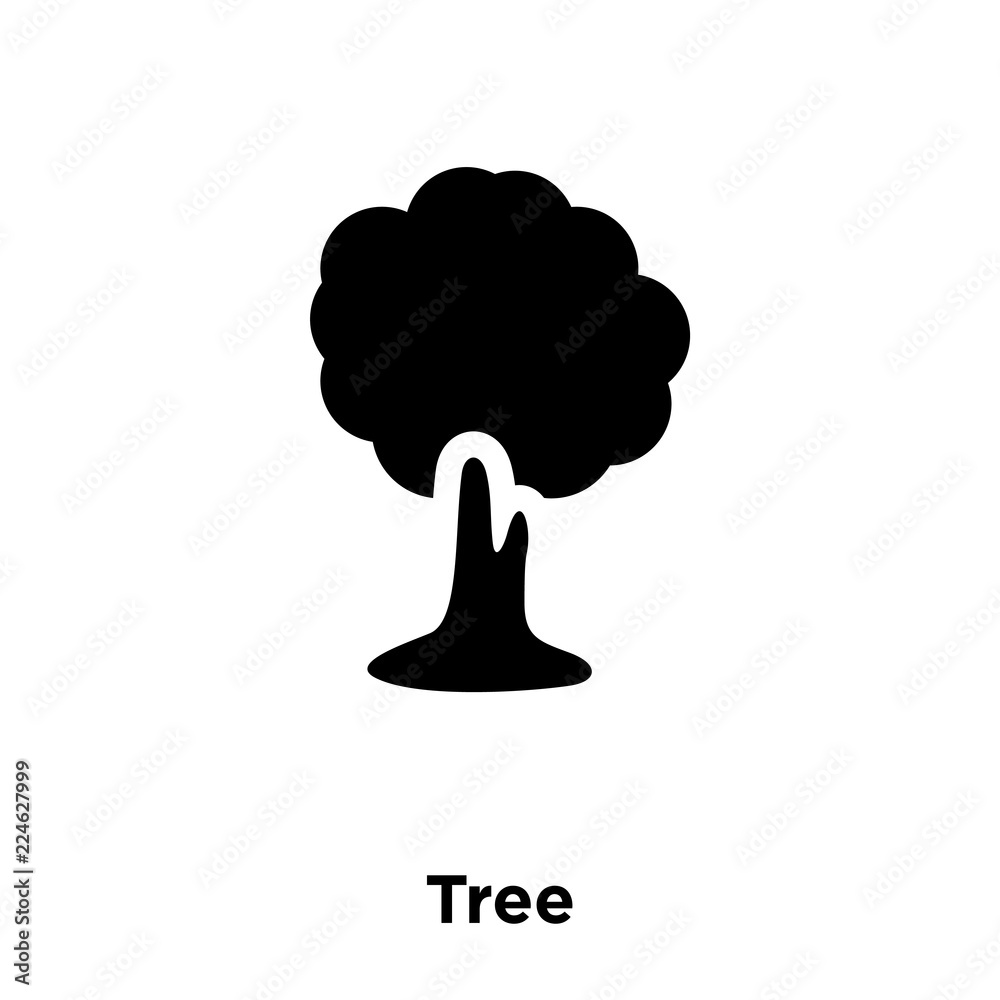 tree icon vector isolated on white background, logo concept of tree ...