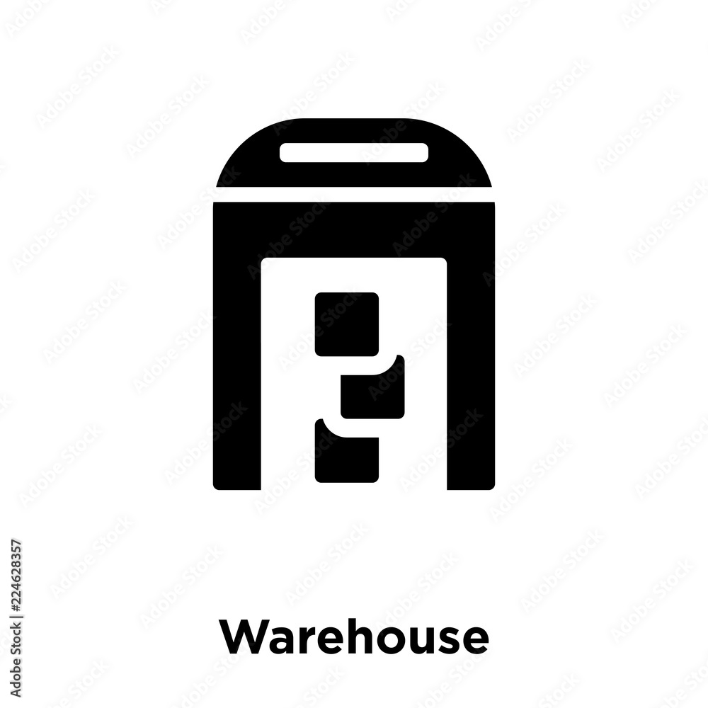 warehouse icon vector isolated on white background, logo concept of ...