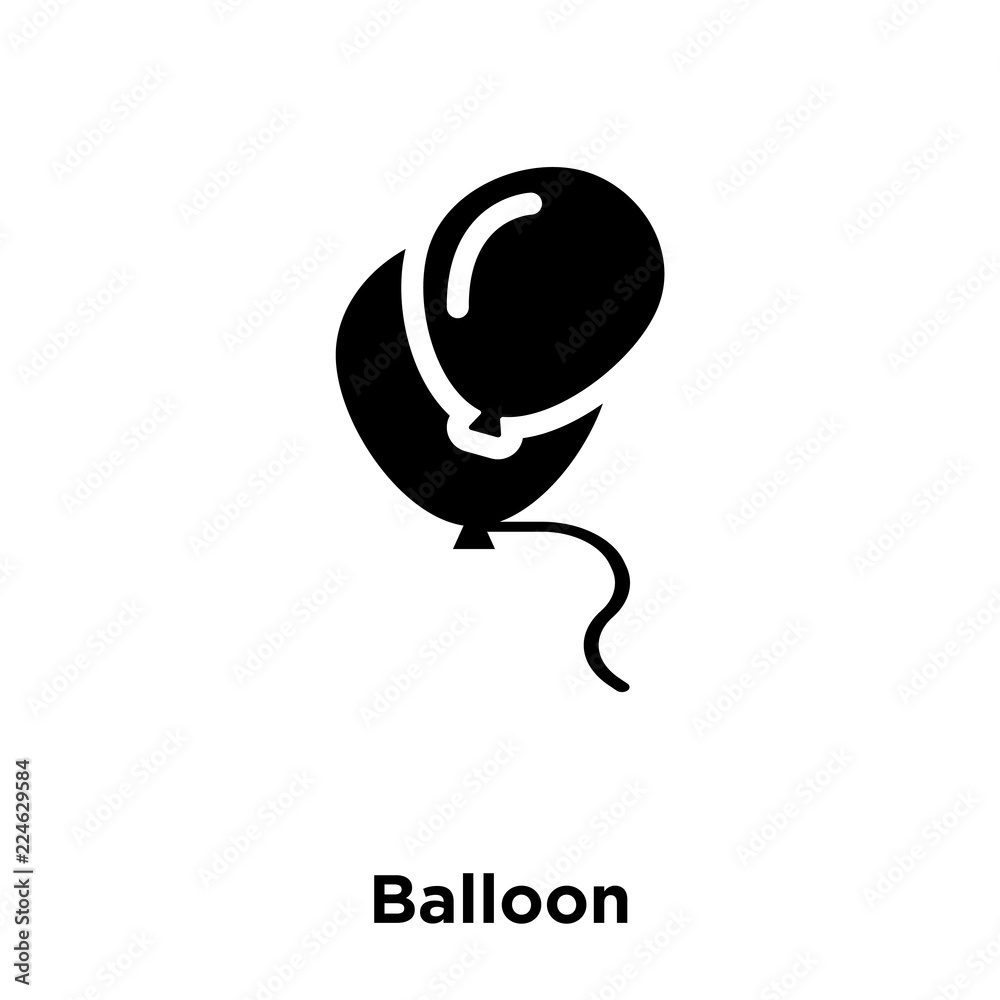 Balloon icon vector isolated on white background, logo concept of ...