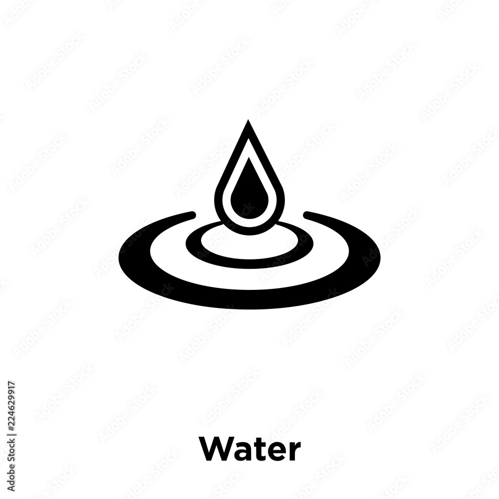 Water icon vector isolated on white background, logo concept of Water ...