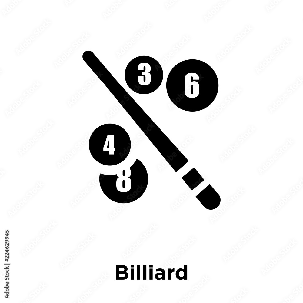 Billiard icon vector isolated on white background, logo concept of ...
