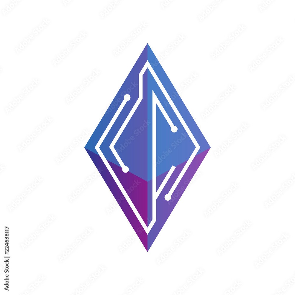 LC Initial letter block chain logo icon vector template. Looping mono ...