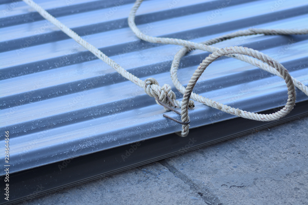 Rope cover UPVC roof sheet for carry over top structure Stock Photo ...