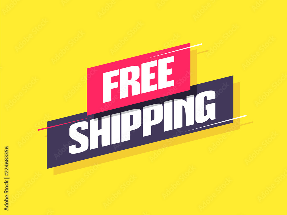 Free Shipping Label Stock Vector | Adobe Stock