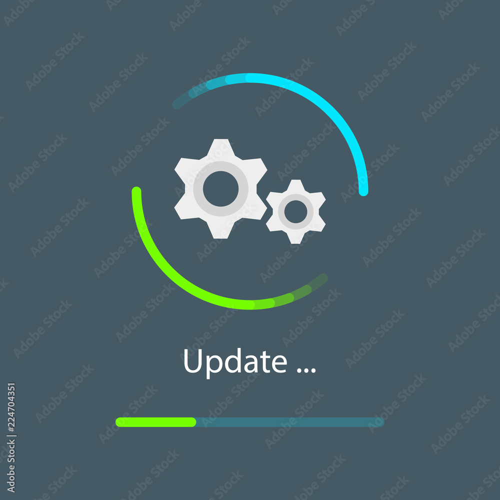 Software update in process . illustration in flat style Vector Icon ...