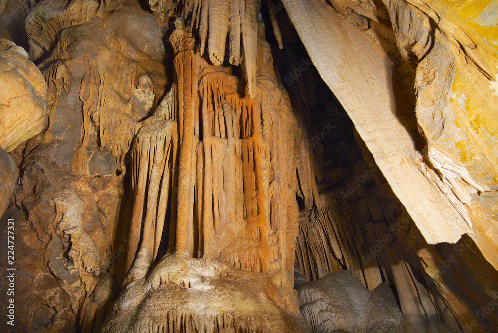 Gosu limestone cave in Danyang, South Korea. Called the "underground ...