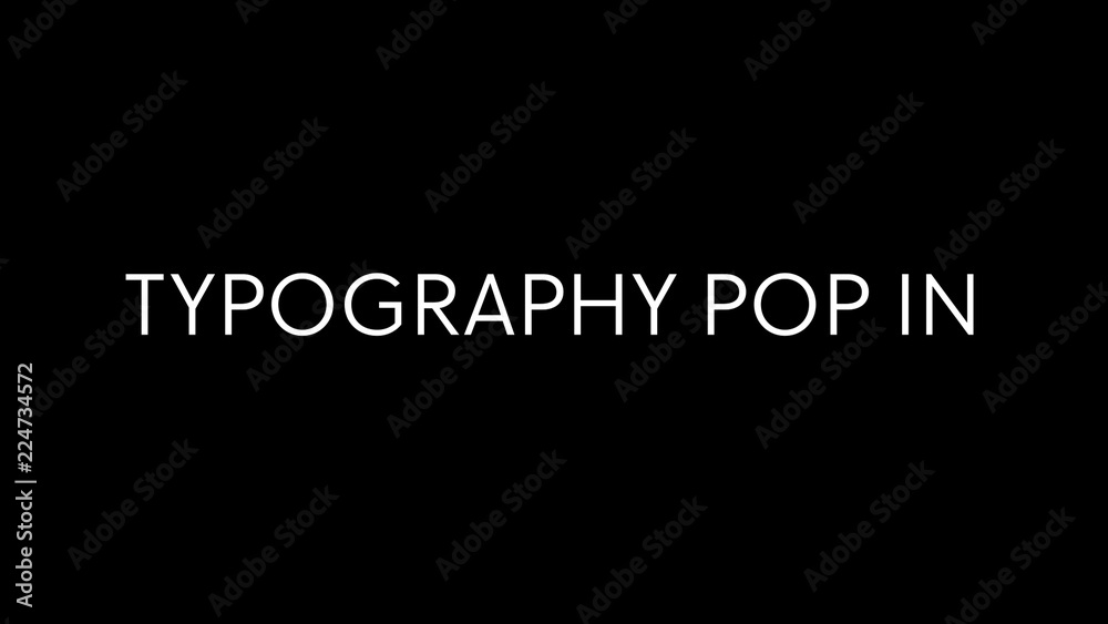 Typography Pop In Title Stock Template | Adobe Stock