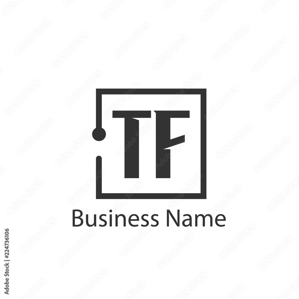 Initial Letter TF Logo Template Design Stock Vector | Adobe Stock