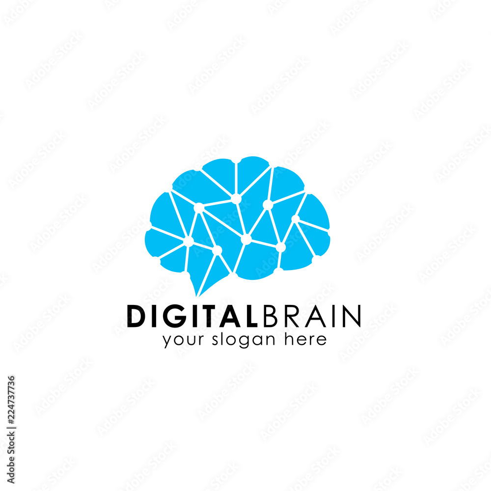 Digital Brain Vector