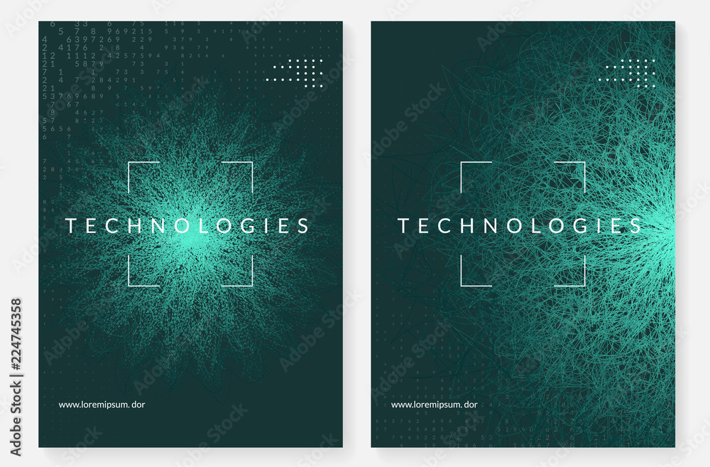 Artificial intelligence background. Technology for big data ...