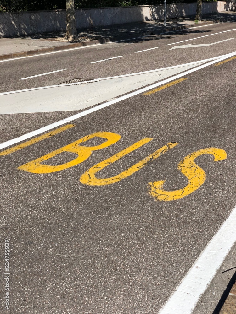 segnaletica stradale freccia stop disabili strisce pedonali bus autobus ...