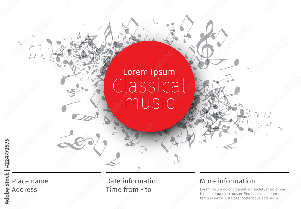 Horizontal Music Poster Layout Stock Template | Adobe Stock