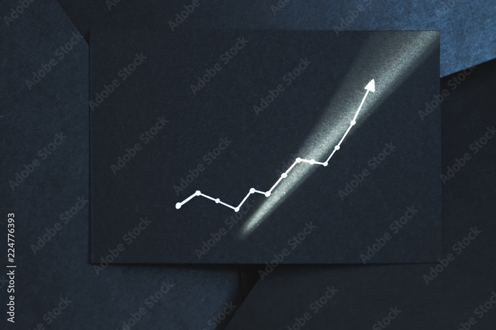 exponential graph. growth breakthrough success concept. arrow pointing ...