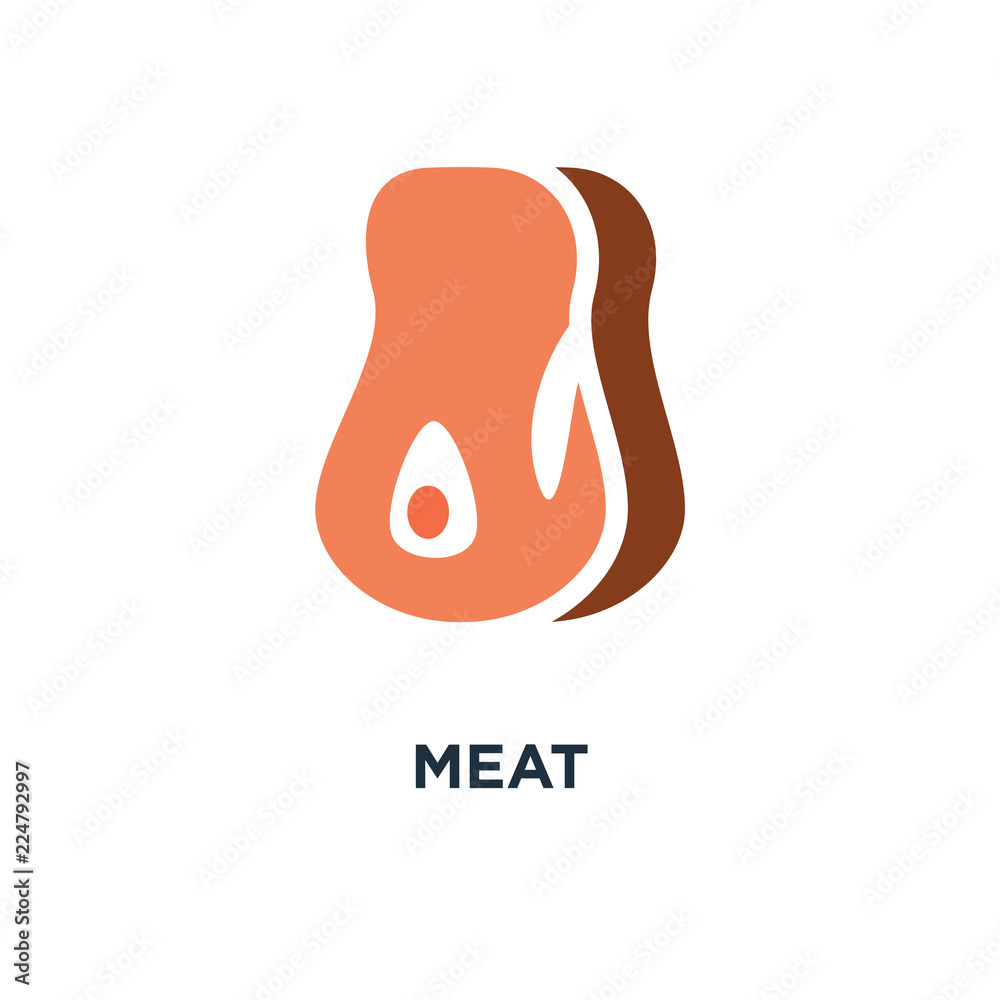 meat icon. lamb concept symbol design, beef, pork or ham steak, Stock ...