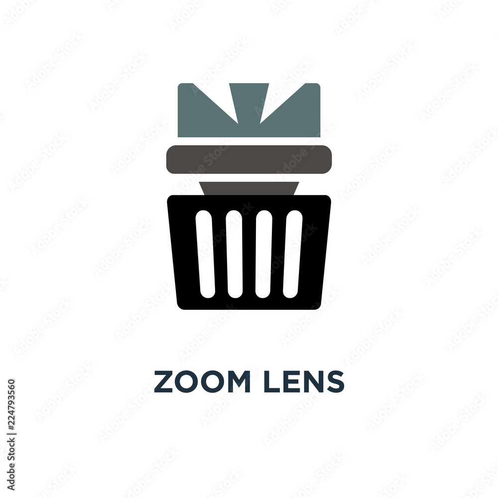 zoom lens icon. autofocus concept symbol design, digital photo c Stock ...