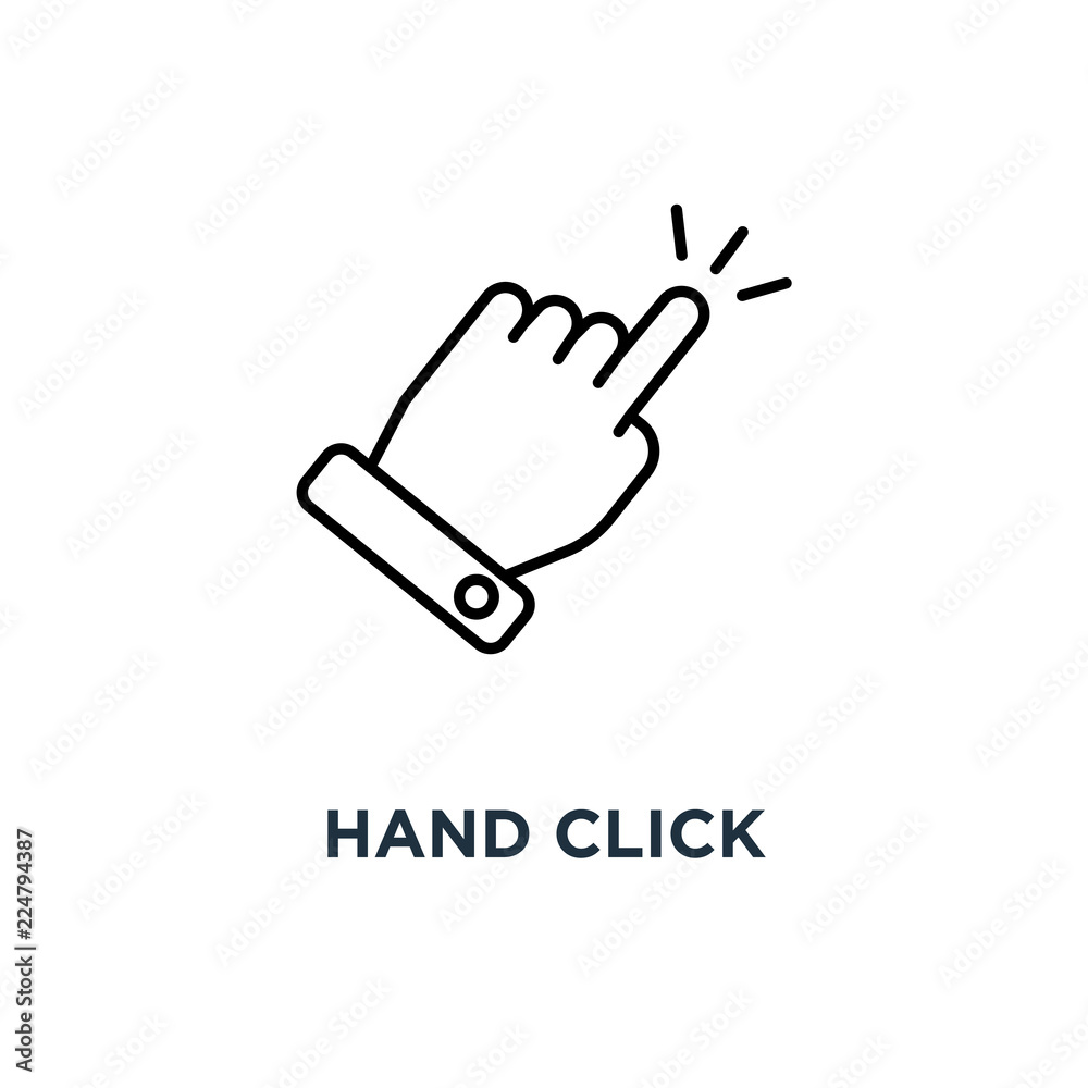 hand click icon. hand click concept symbol design, vector illust Stock ...