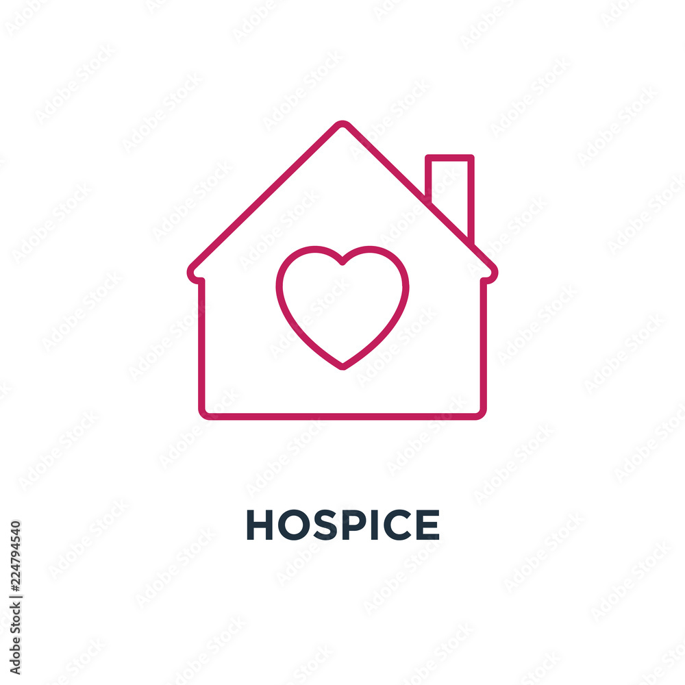 hospice icon. of protection concept symbol design, love house. vector ...