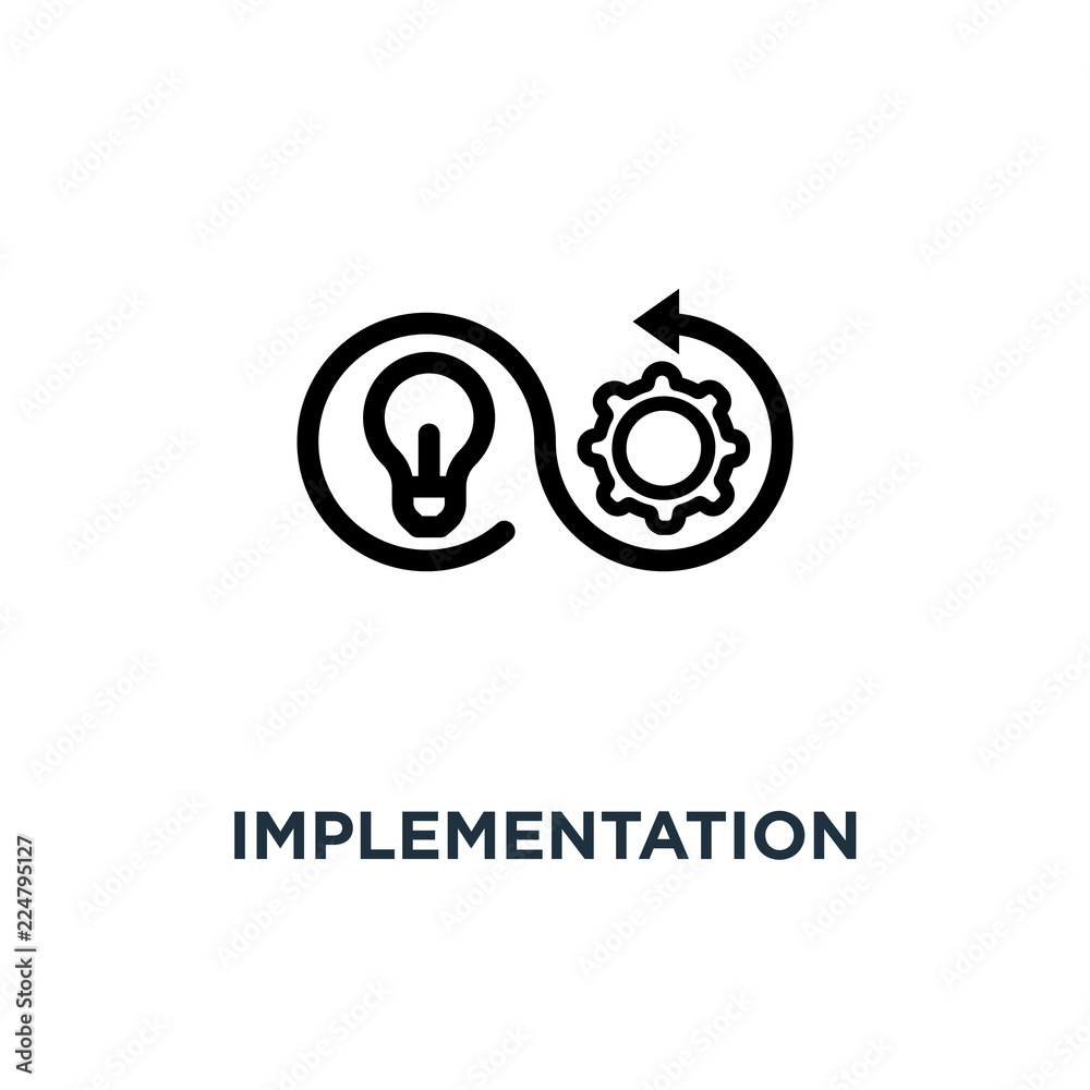 implementation icon. implementation concept symbol design, vecto Stock ... implementation icon. implementation concept symbol design, vecto Stock ...