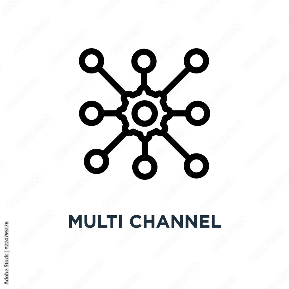 Poster multi channel icon. multi channel concept symbol design, vector ...