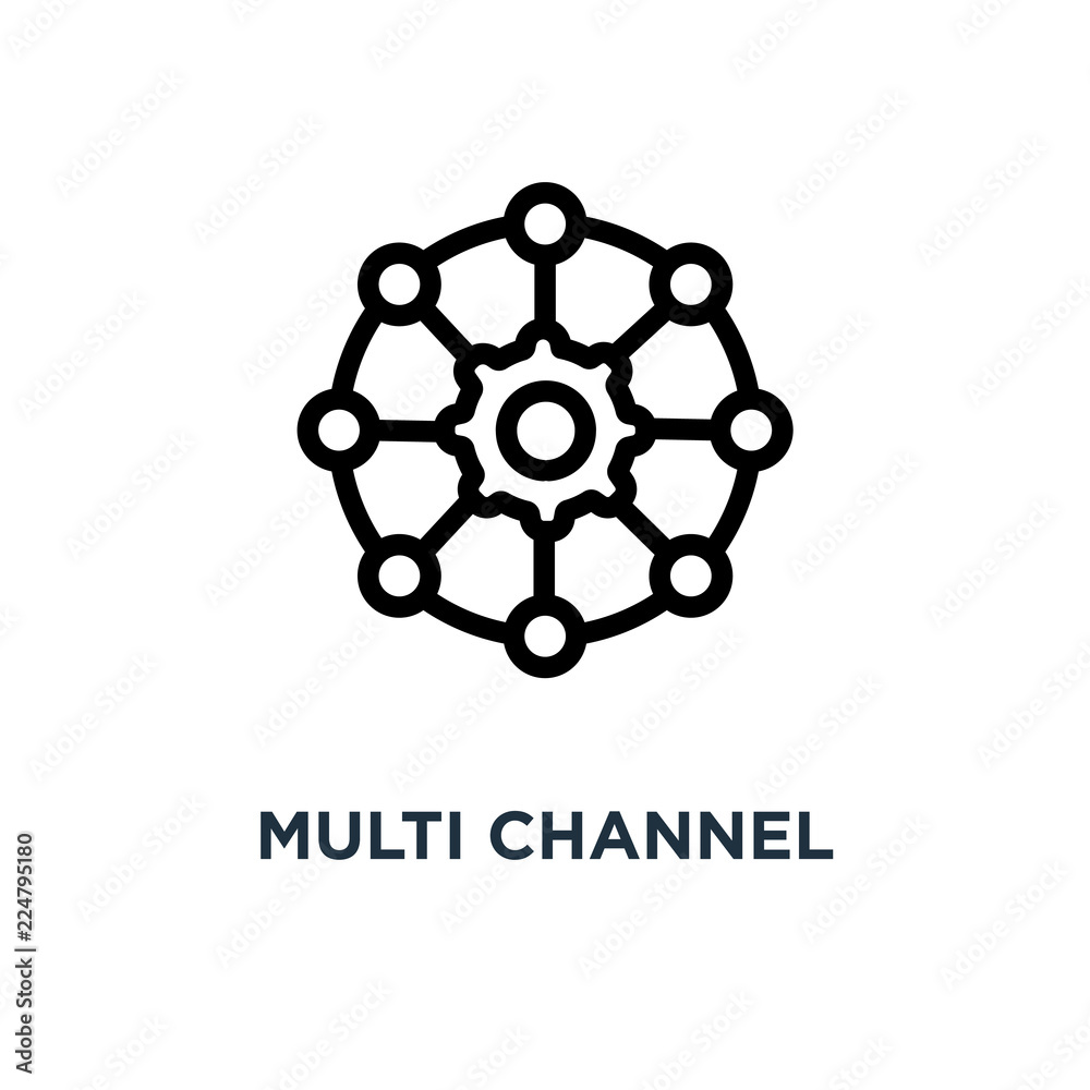 multi channel icon. multi channel concept symbol design, vector Stock ...