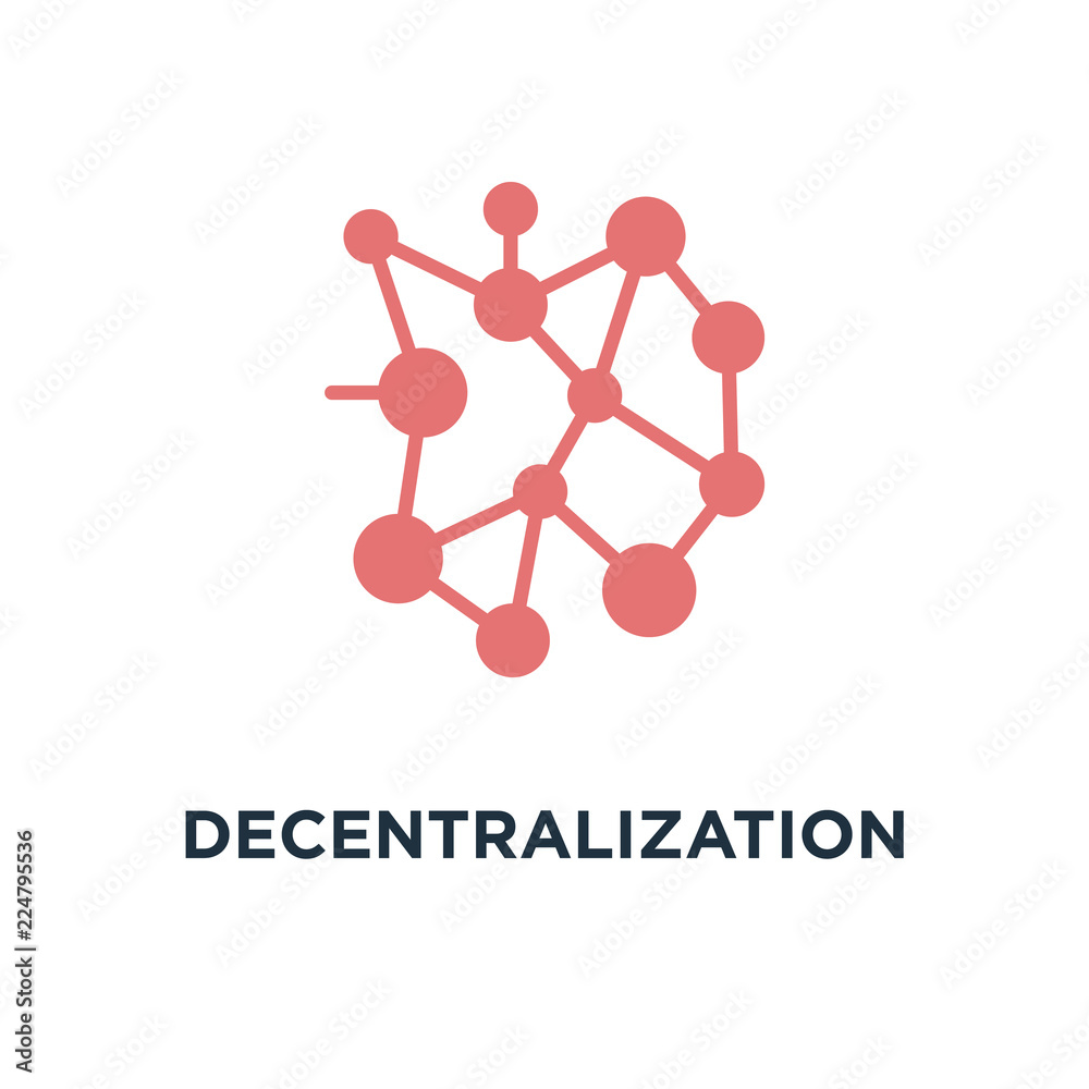 decentralization icon. decentralized system concept symbol desig Stock ...