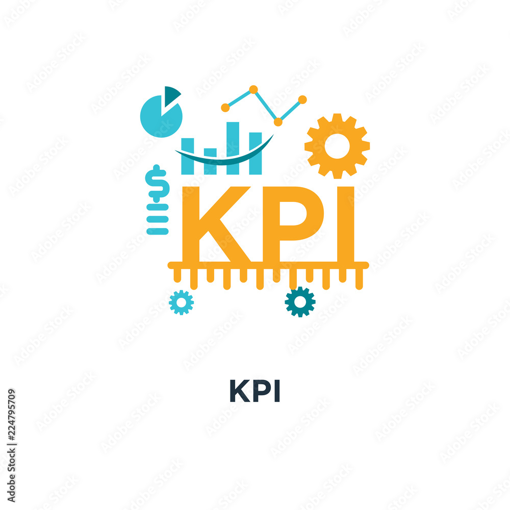 Vecteur Stock kpi icon. key performance indicator concept symbol design ...