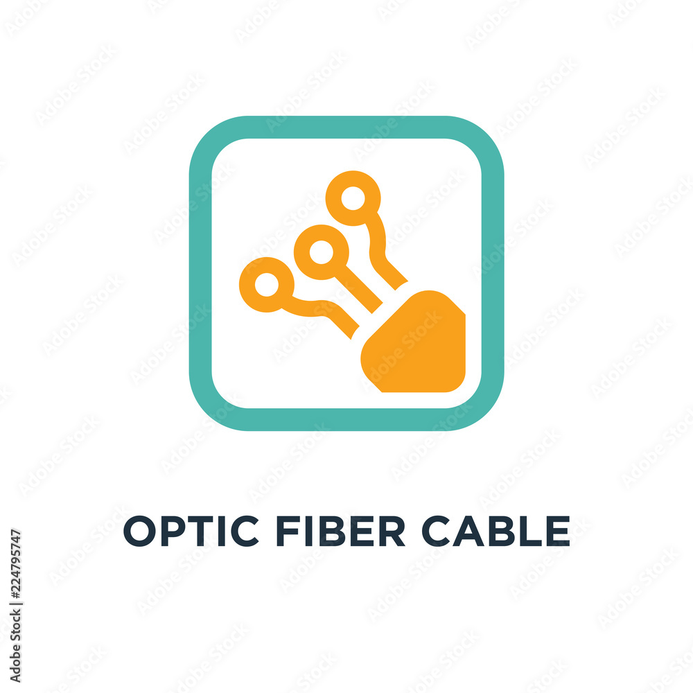 optic fiber cable icon. optic fiber cable concept symbol design, Stock ...