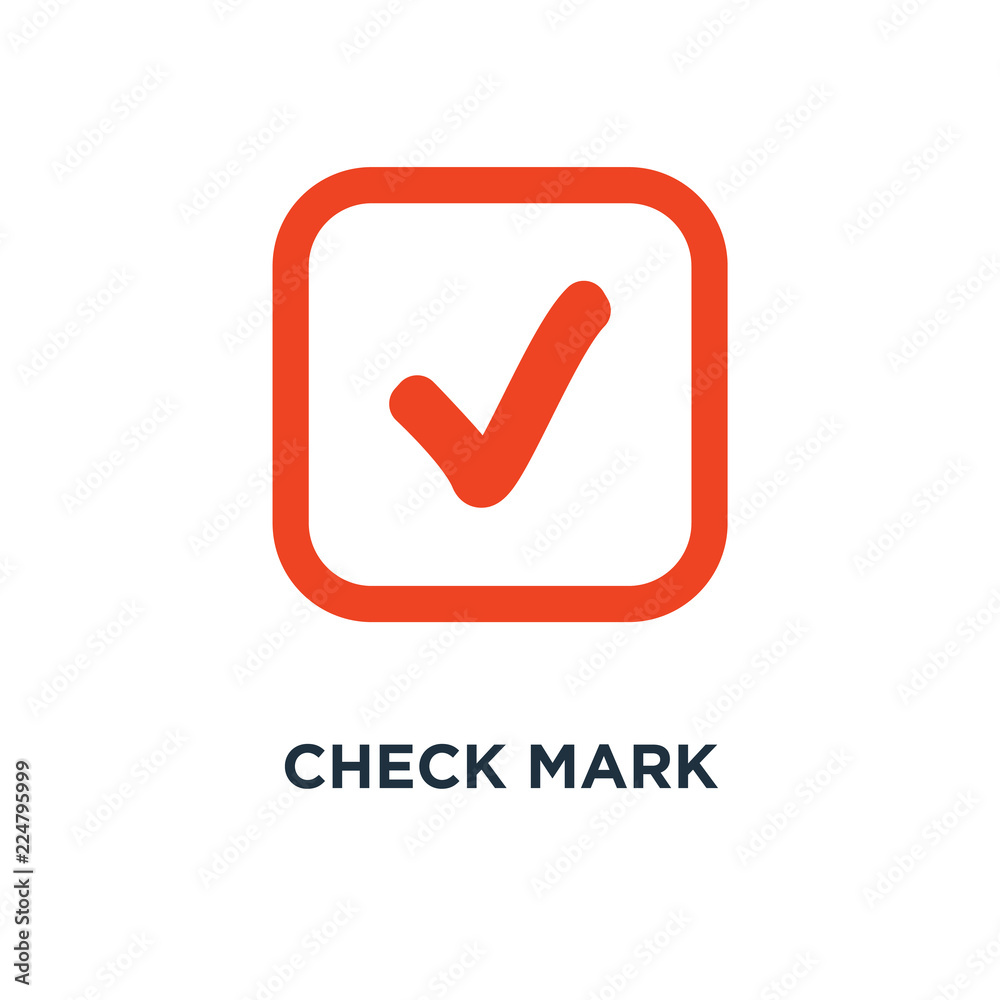 check mark icon. yes circle button concept symbol design, confir Stock ...