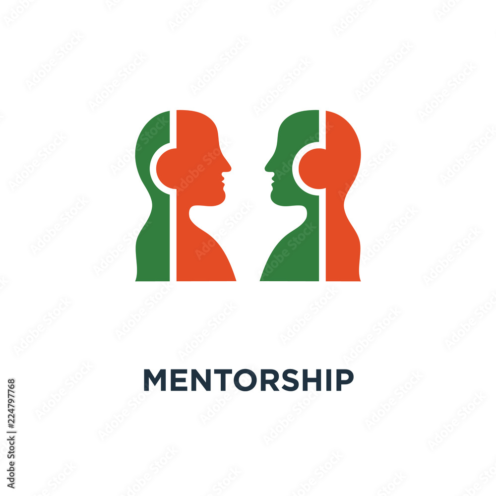 mentorship icon. mentoring and guidance concept symbol design ...