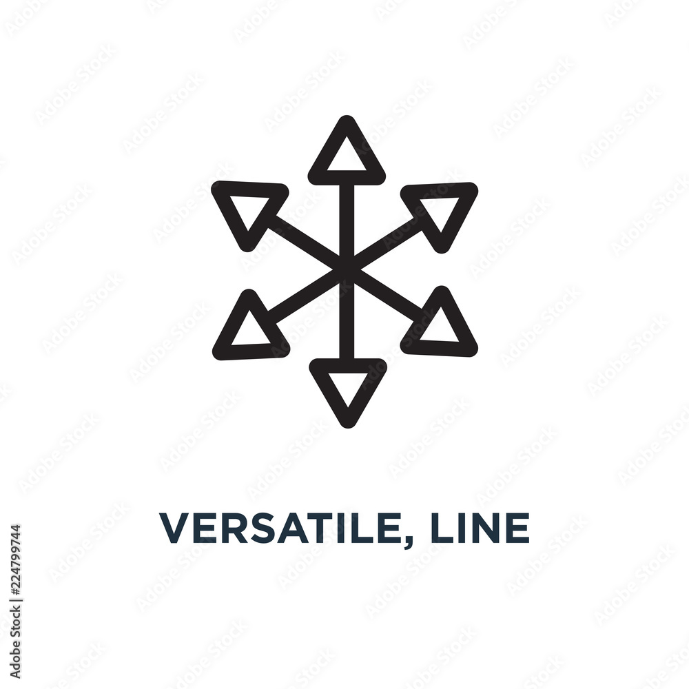 versatile, line sign icon. eps10 concept symbol design, vector ...