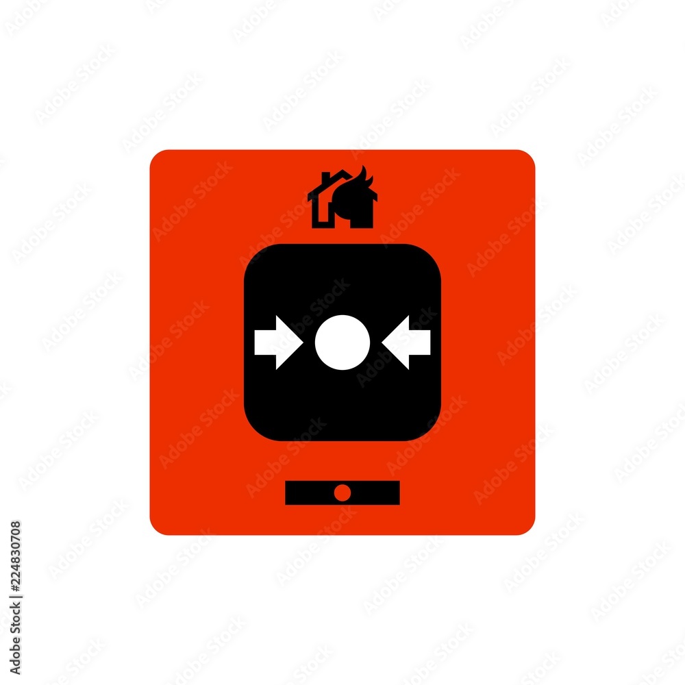 Fire alarm emergency button Stock Illustration | Adobe Stock