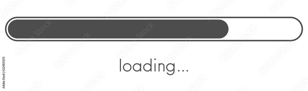 Loading progress bar. Grey scale. Stock Vector | Adobe Stock Loading progress bar. Grey scale. Stock Vector | Adobe Stock